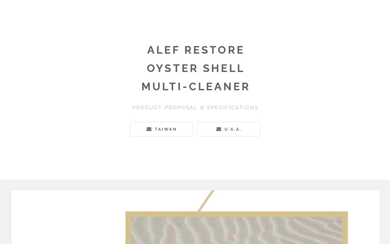 Oyster Shell Multi-Cleaner Product Specifications